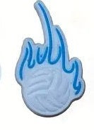 Netball Shoe Charm - NETBALL FIRE – UR4Sport